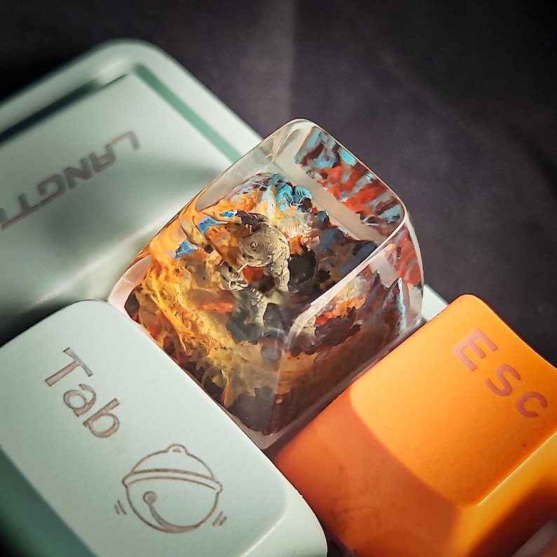 King Ko.ng Artisan Kecap, God.zilla Custom Keycap, Character Keycap ...