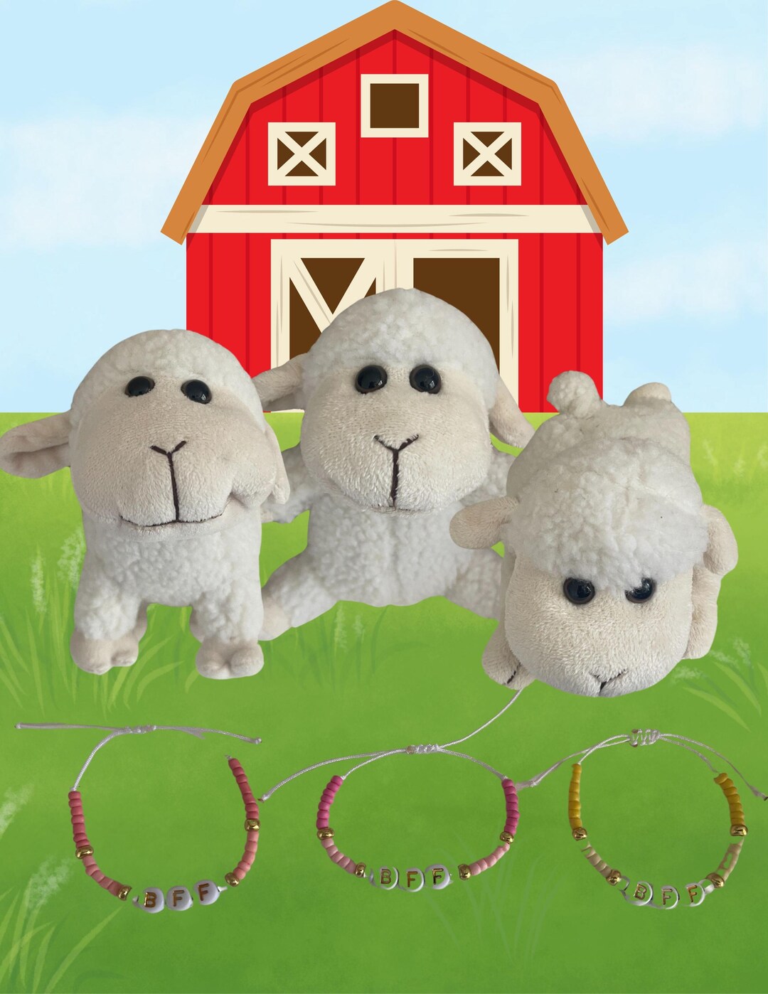 Little Bo Peep’s Sheep Plush With 3 Adjustable BFF Bracelets | Best ...