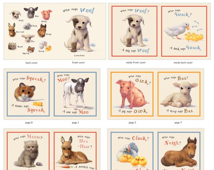 SEW & GO II Colors Book Panel Cotton Fabric Storybook by - Etsy