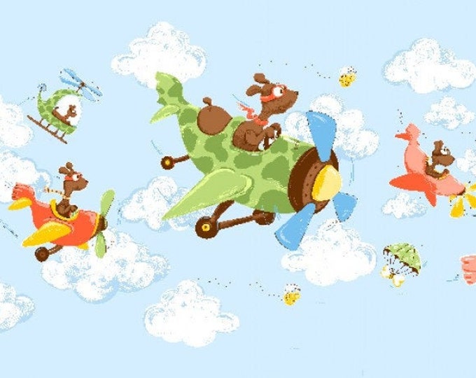 Zig the Flying Ace Children's Fabric Double Border 44 Inches Wide From ...