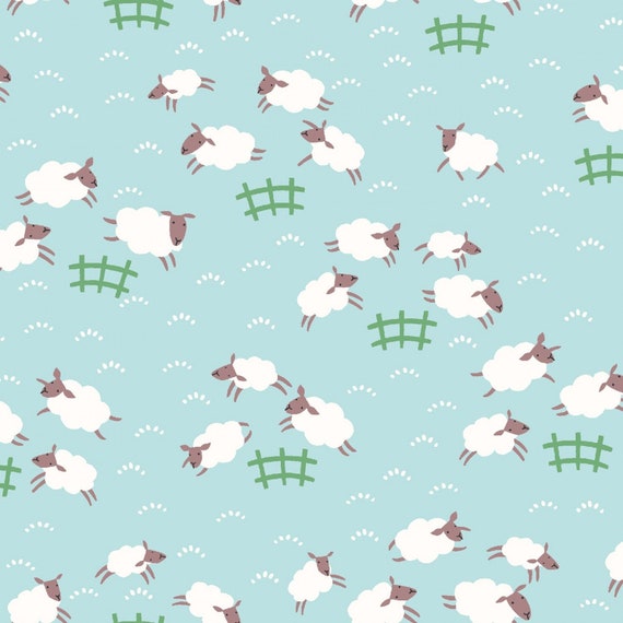 Dear Stella Misty Sheep Frolic Children's Fabric 44 Inches - Etsy