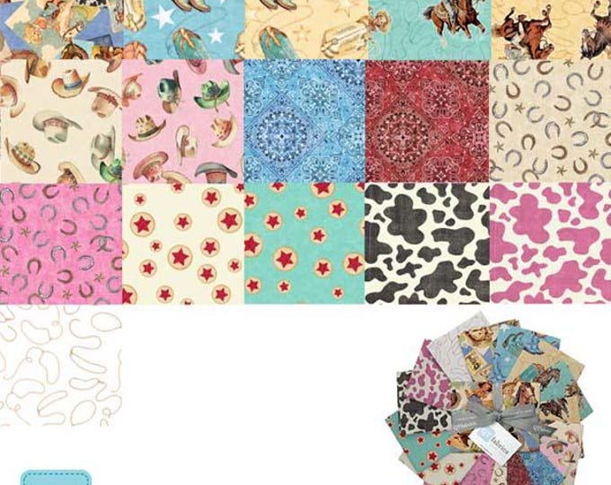 Hey Cowgirl - Hey Cowgirl! Fat Quarter Bundle, 16 Pieces, 18 X 21 ...