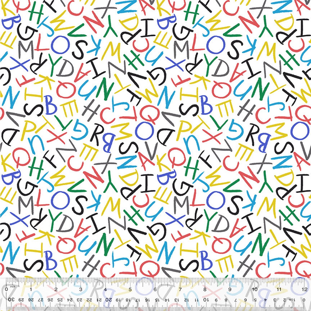 Alphabet Soup From Cozy Cotton Flannel for Windham Fabrics, 43/44 ...