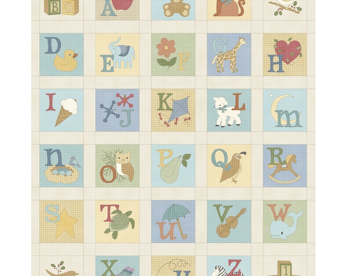 ABC Story Children's Cotton Fabric Panel by Cheryl Haynes for Benartex ...