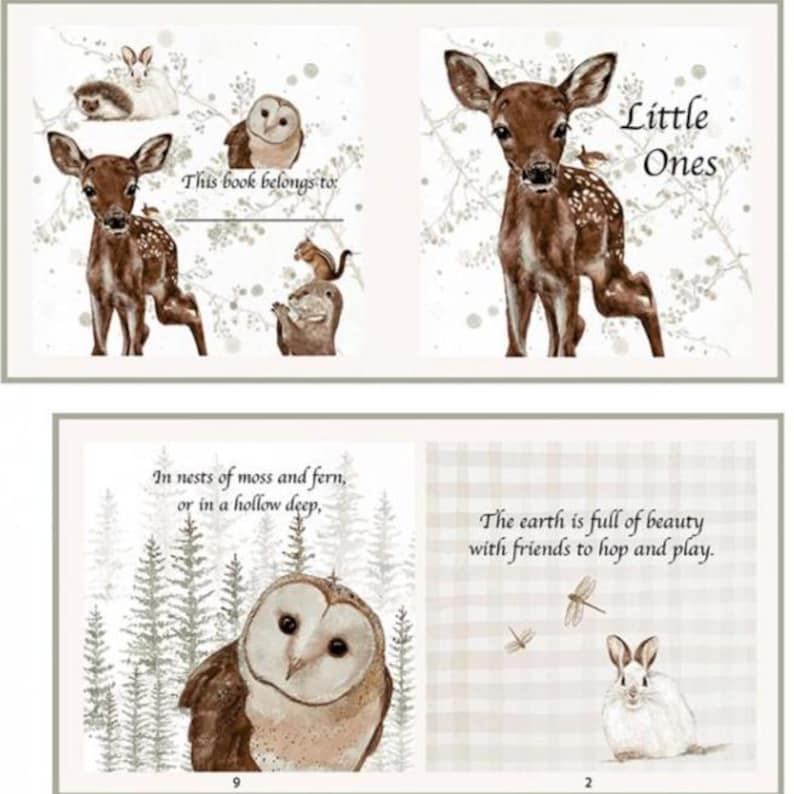 Multi Little Ones Cloth Book Panel to Sew by Dawn Rosengren for Henry ...