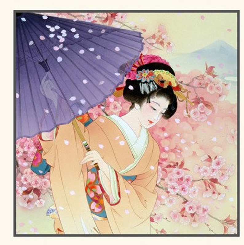 Geiko Asian Block Panel Cream/multi 24 X 44 Inches by Haruyo - Etsy