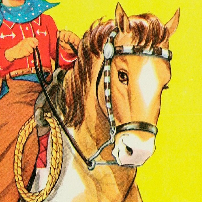 Cowboy Eddie Children's Vintage Storybook Fabric Panel 36 - Etsy