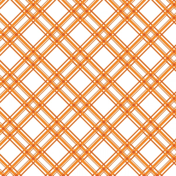 Orange Plaid Fabric - Etsy