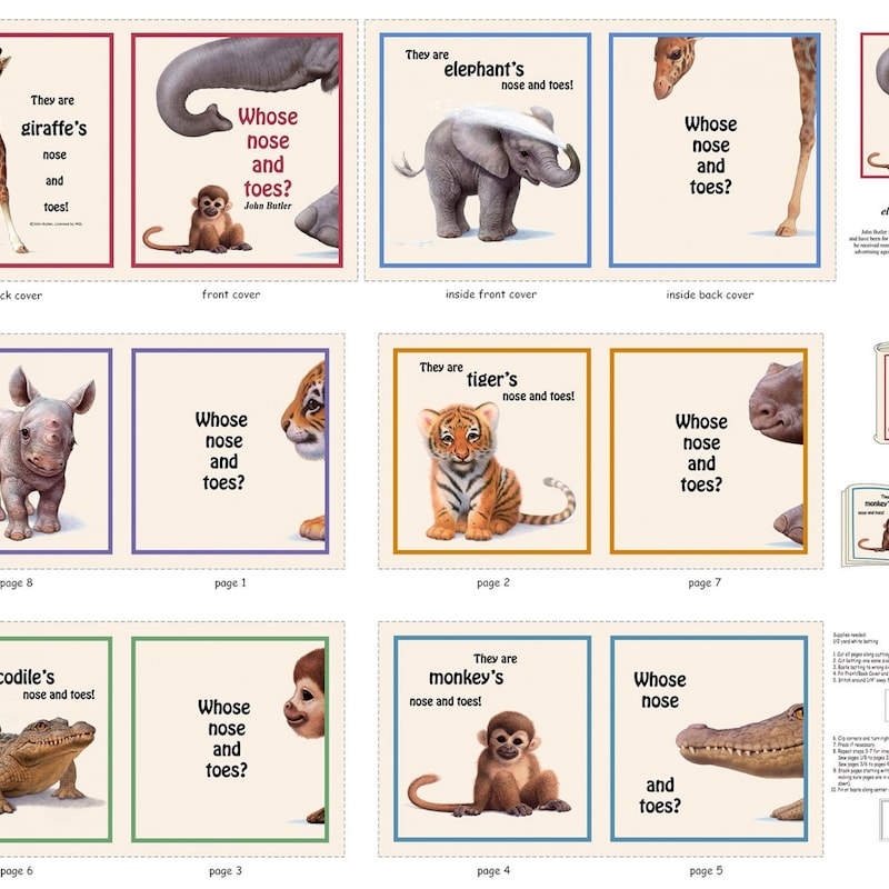 Kids Book Fabric Panels - Etsy UK