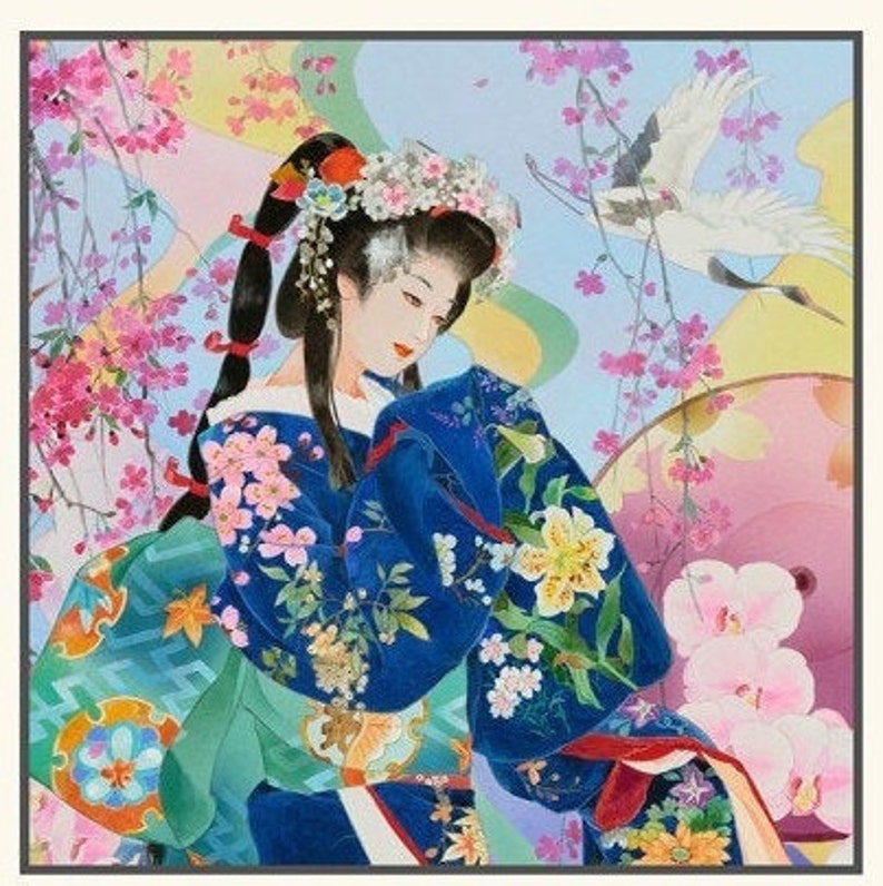 Geiko Asian Block Panel Cream/multi 24 X 44 Inches by Haruyo - Etsy