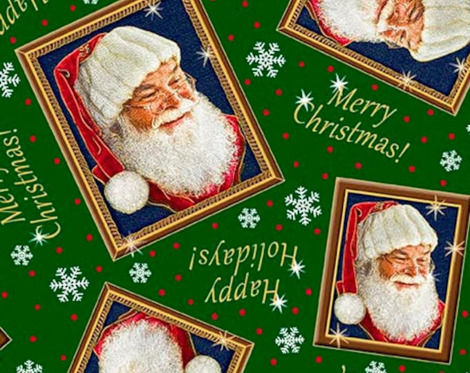 Santa Fabric Christmas Santas With Love Small by Misstiina Santa Claus ...