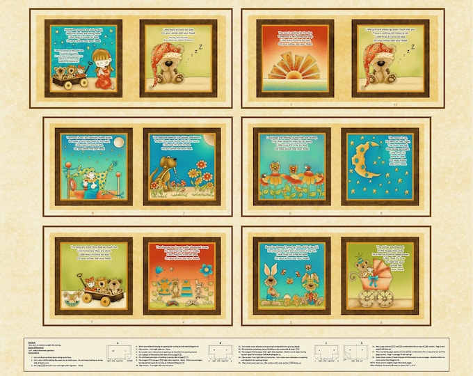 Dexter the Dinosaur Learns Numbers Children's Cloth Book Panel to Sew ...