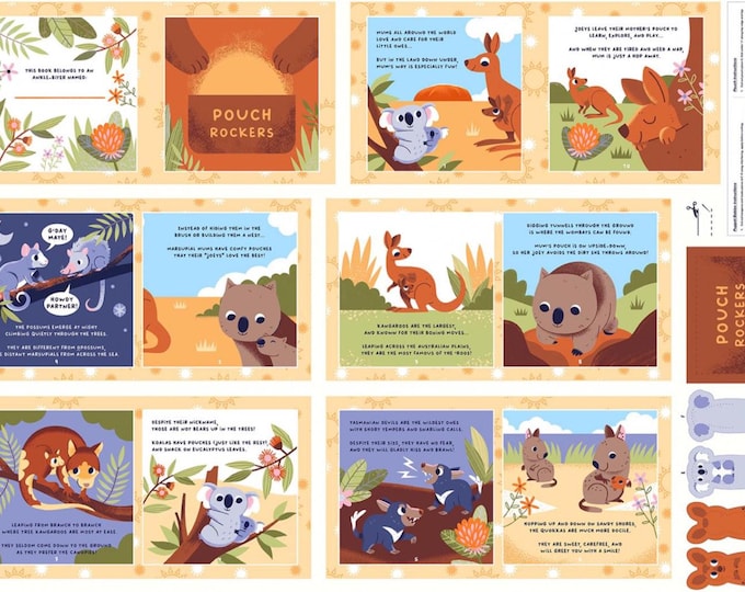 Dexter the Dinosaur Learns Numbers Children's Cloth Book Panel to Sew ...