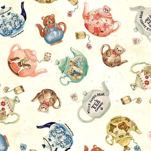 Michael Miller Much Loved Bear Fabric - Etsy