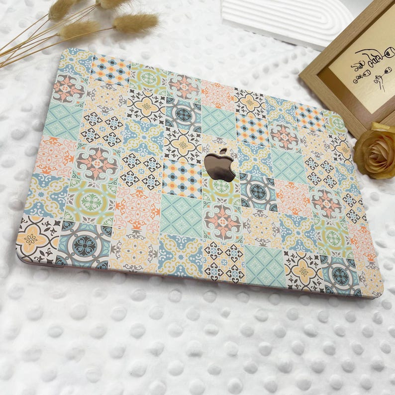 Vintage Tiles Matte MacBook Cover Case for Pro16/15/14/13,macbook Neo ...