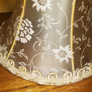 Small Translucent Gold Vinyl Lamp Shade With Floral Motif, 6" Tall - Etsy