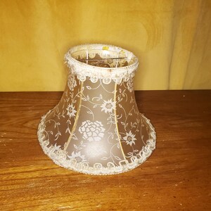 Small Translucent Gold Vinyl Lamp Shade With Floral Motif, 6 Tall - Etsy