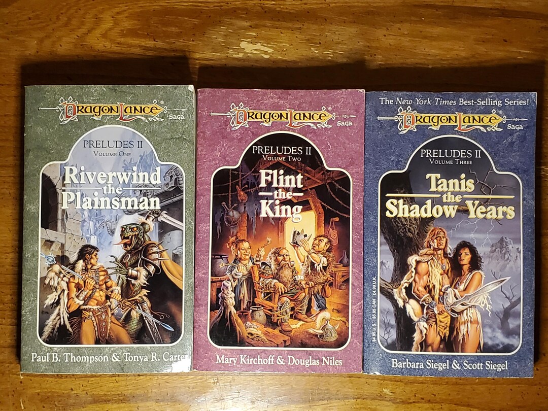 Dragonlance Preludes II Trilogy - First Edition Paperback Set (riverwind the Plainsman, Flint ...