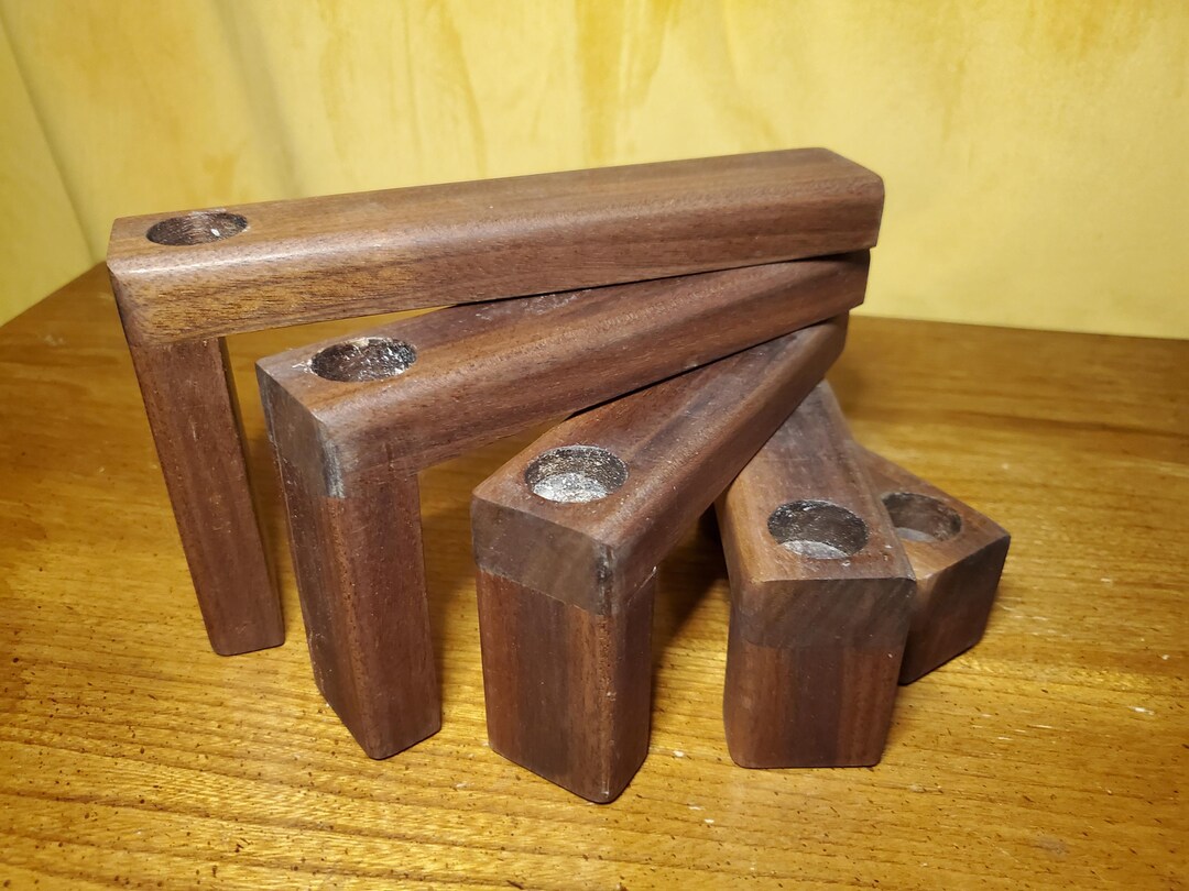Mid-century Modern Teak Folding Candle Holder | Geometric Danish Style ...