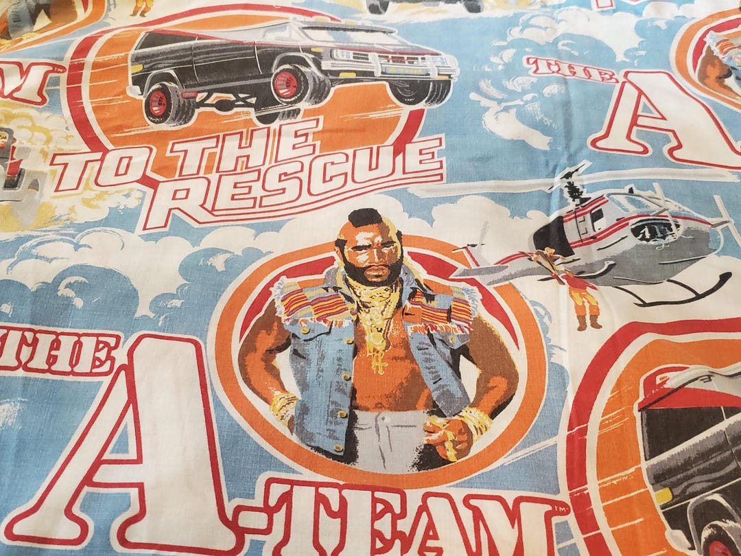Vintage 1980s A-team Twin Flat Bed Sheet Kmart Canada Mr T Baracus to ...