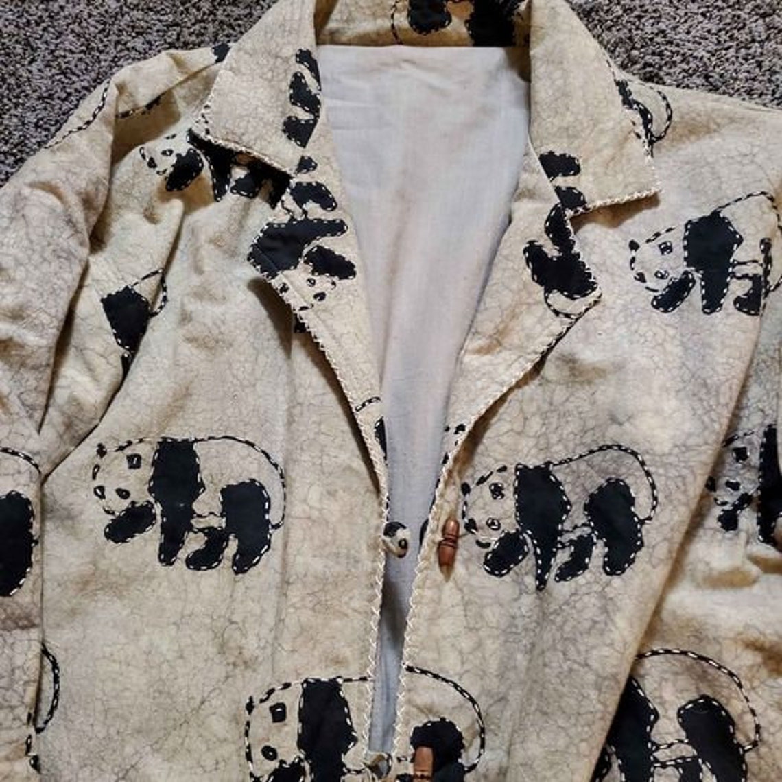 Cotton Panda Bear Jacket Animal Print Coat Made in India | Etsy