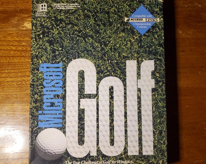 Microsoft Golf 1992 Windows PC Game on Floppy Disk – Vintage Software Complete in Box - Etsy