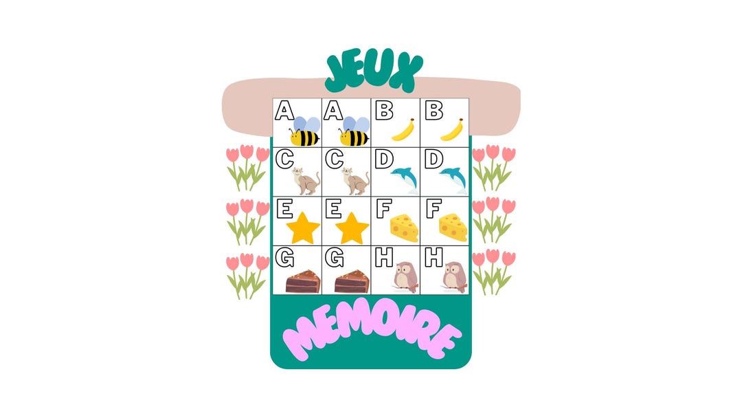 Educational Alphabet Memory Game for Kids – Printable PDF Format - Etsy