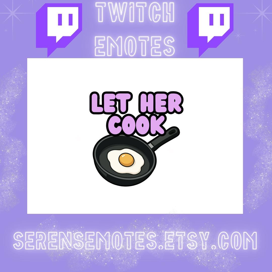 Let Her Cook Emote / Twitch Emote / Discord Emote - Etsy