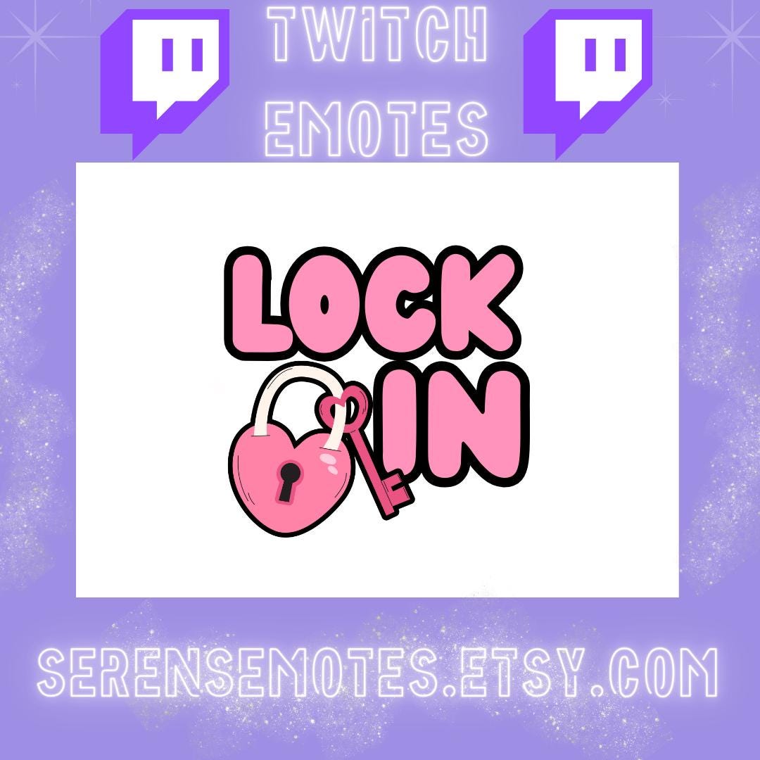 Lock In Emote / Twitch Emote / Discord Emote - Etsy.de