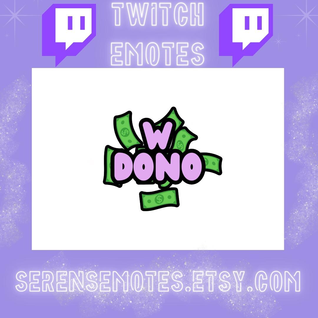 W Dono Emote / Twitch Emote / Discord Emote - Etsy