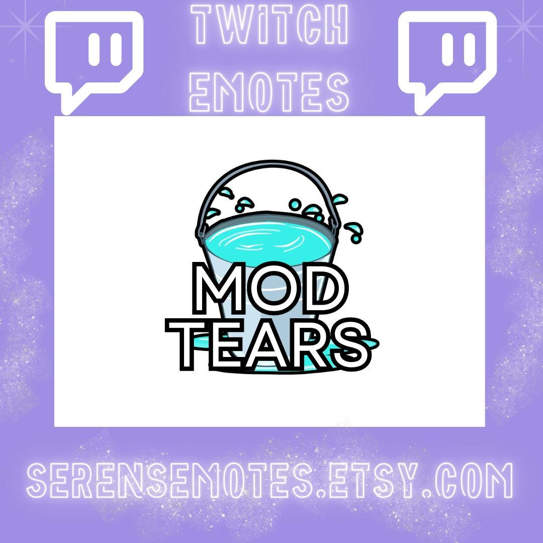 Mod Tears Emote / Twitch Emote / Discord Emote - Etsy