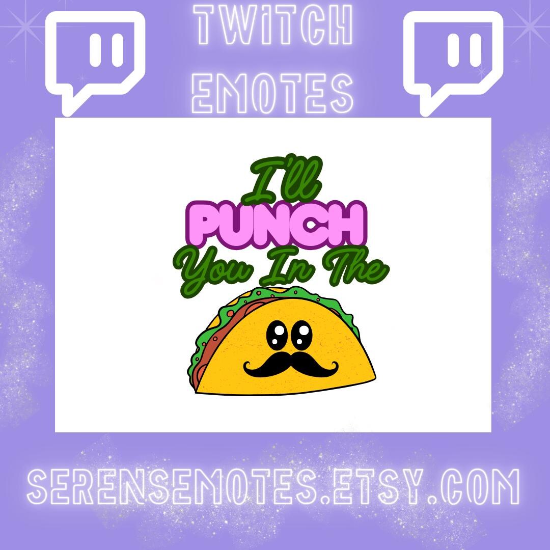 Taco Punch Emote / Twitch Emote / Discord Emote - Etsy