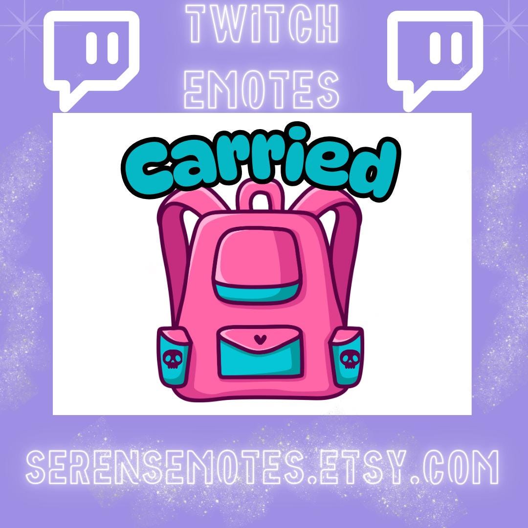 Carried Emote / Twitch Emote / Discord Emote - Etsy