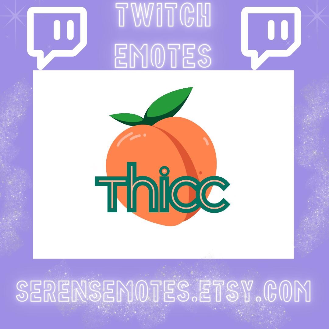 Twitch Emote / Discord Emote / Thicc Peach Emote - Etsy