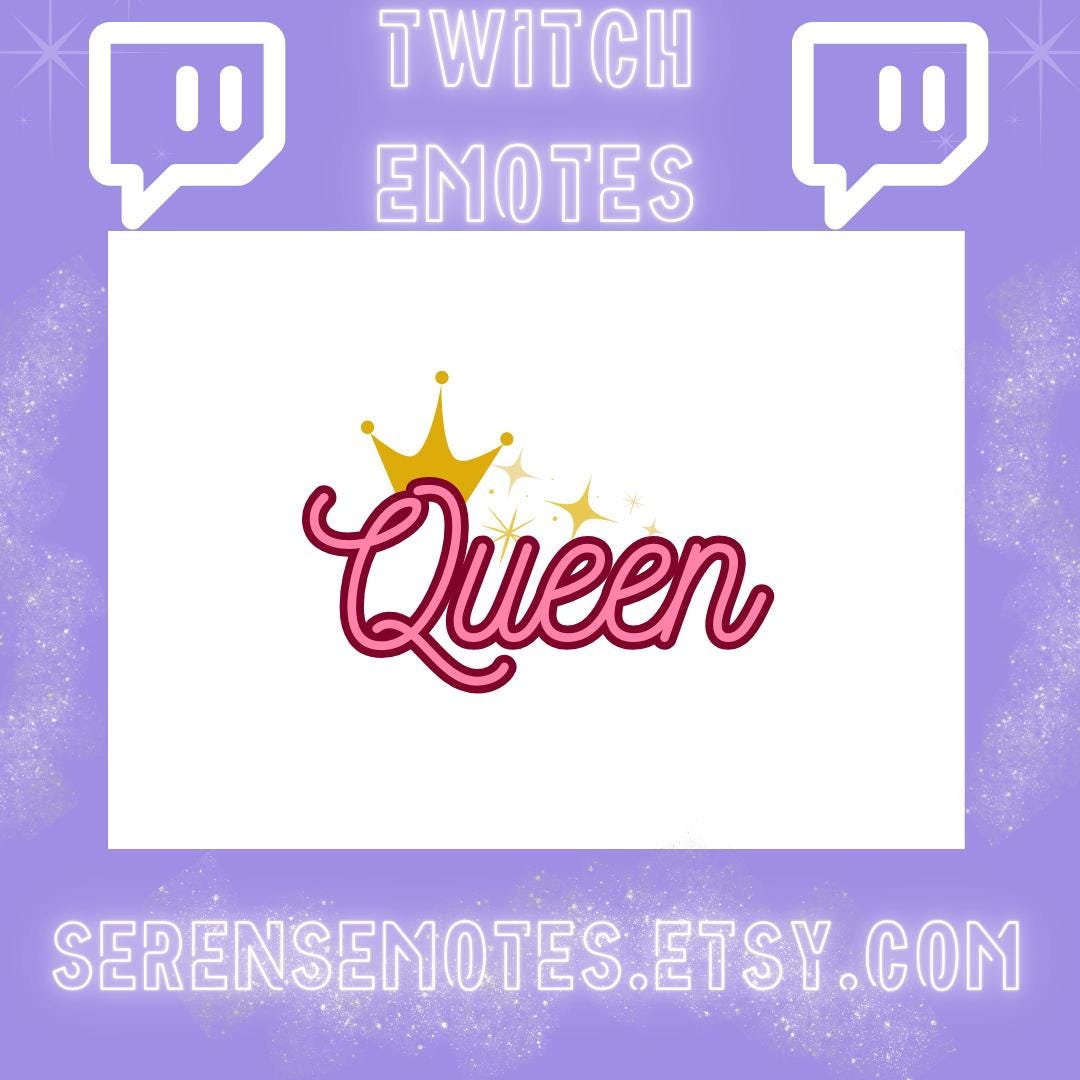 Queen Emote / Twitch Emote / Discord Emote - Etsy