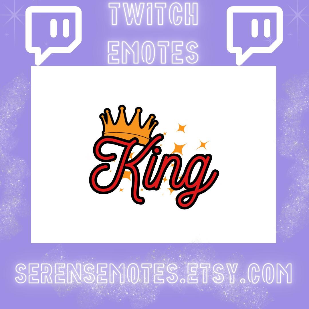 King Emote / Twitch Emote / Discord Emote - Etsy