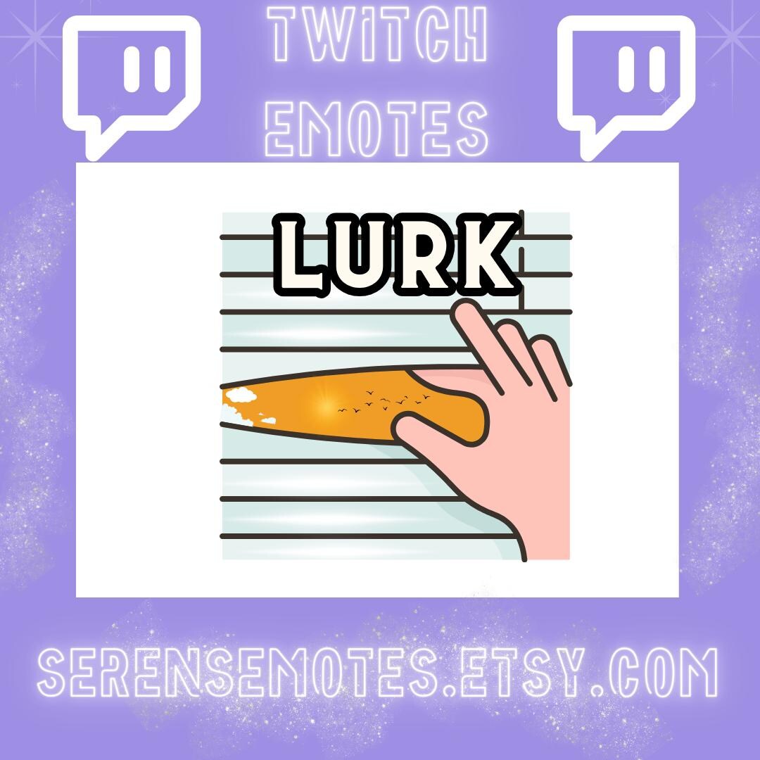 Lurk Emote / Twitch Emote / Discord Emote - Etsy
