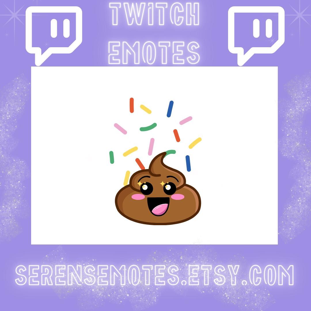 Hype Poop Emote / Twitch Emote / Discord Emote - Etsy
