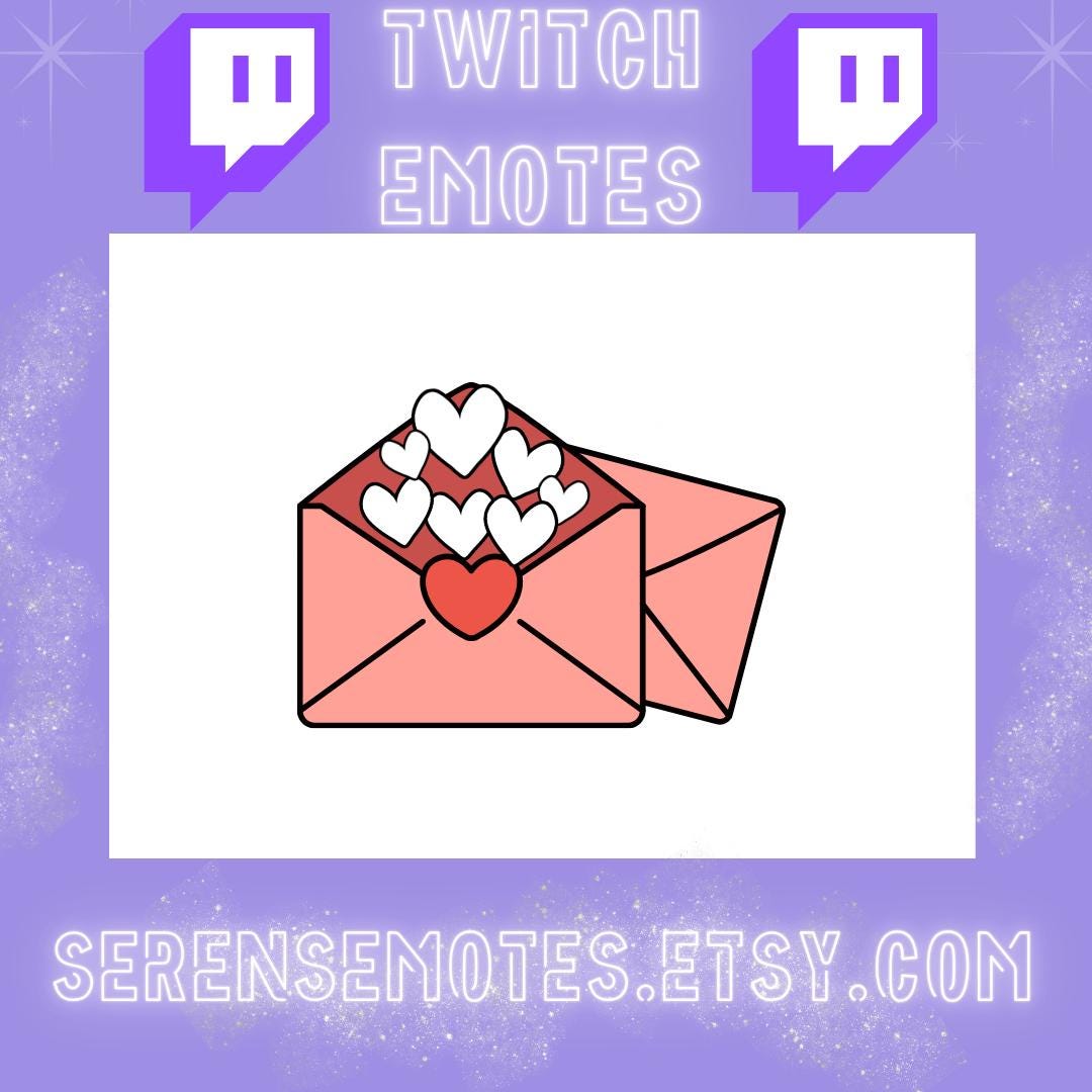 Love Letter Emote / Twitch Emote / Discord Emote - Etsy UK