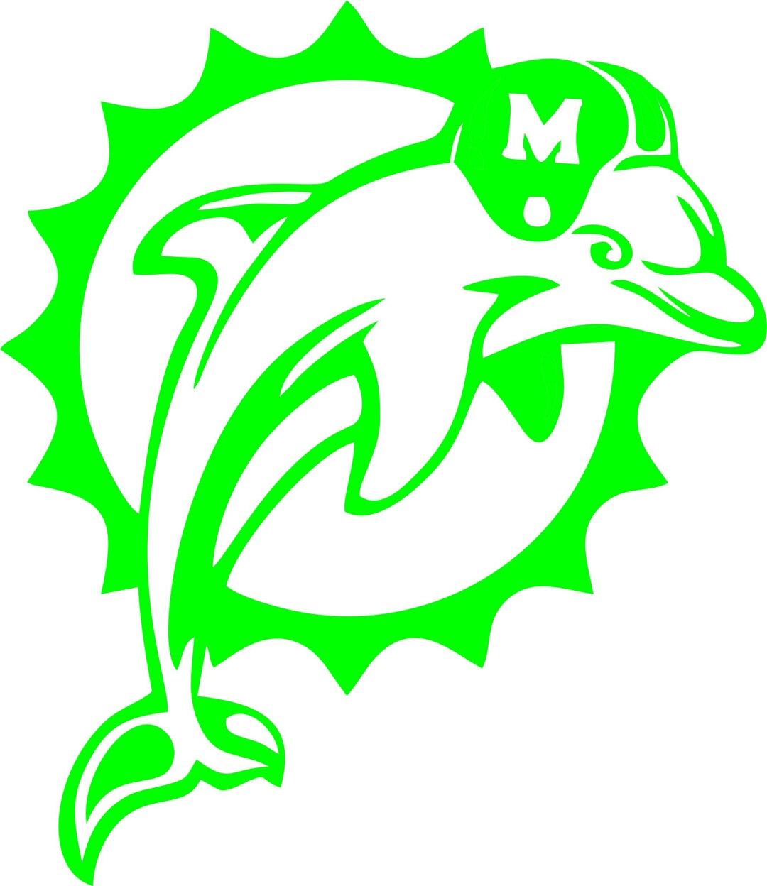 Miami Dolphins Vinyl Decal choose Size and Color We Do Personalized ...