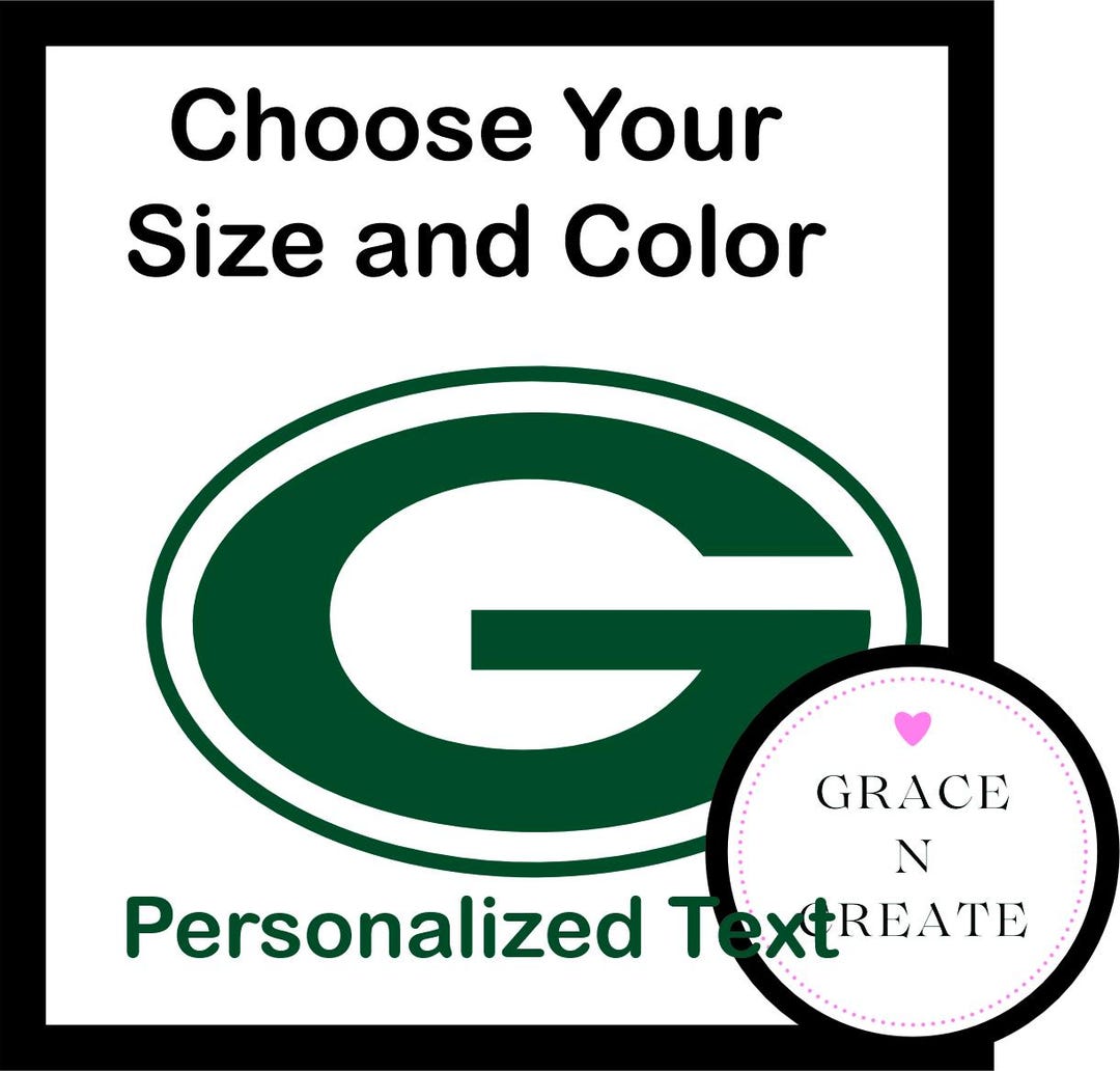 Green Bay Packers Custom Vinyl Decal choose Size and Color We Do ...
