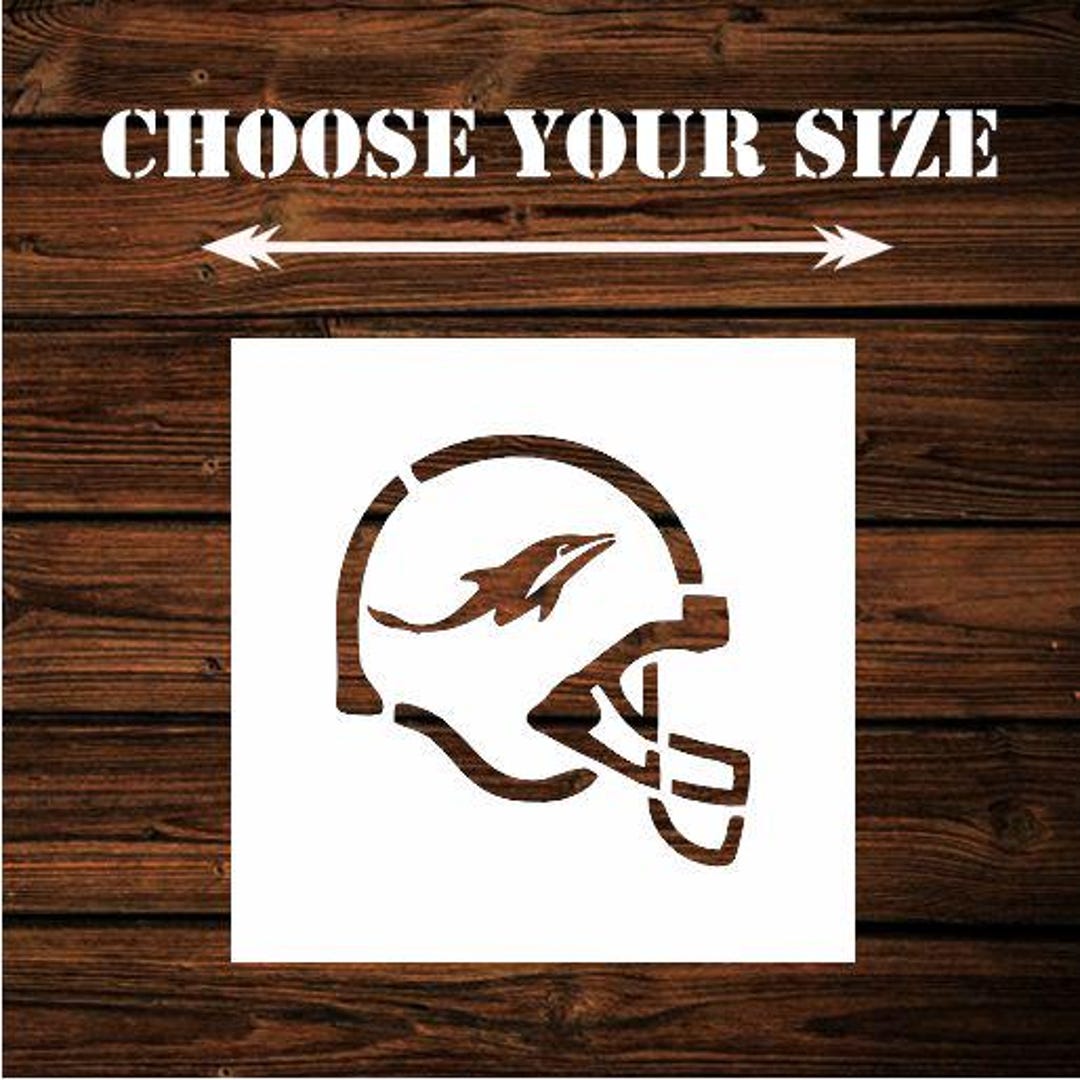 Miami Dolphins Helmet Custom Stencil Tough Durable & Reusable Mylar ...