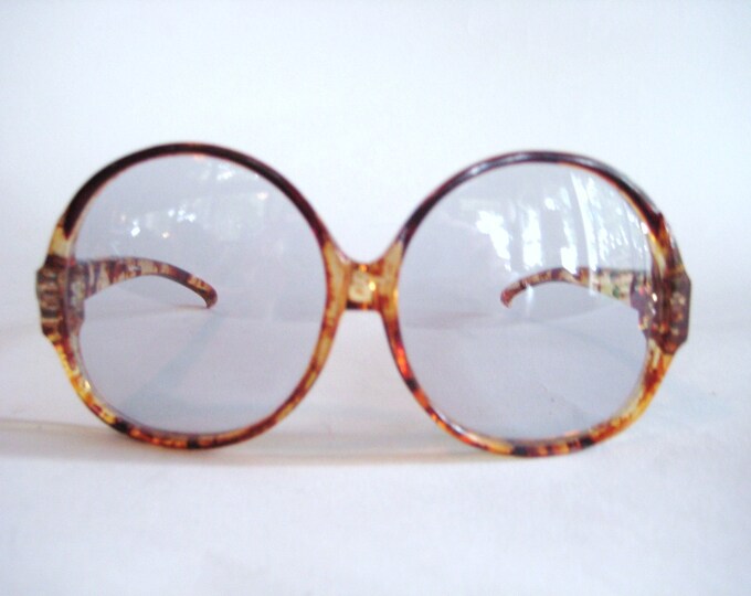 AMAZING Vintage 60's / 70's Renauld Sunglasses JACKIE O. LARGE ...