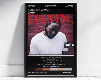 Kendrick Lamar DAMN. Album Poster - Etsy