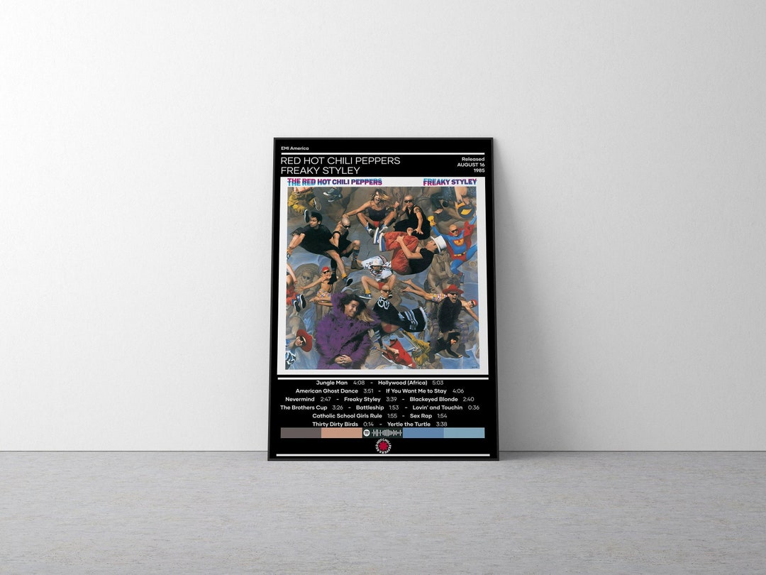 Red Hot Chili Peppers Poster | Freaky Styley Poster | Rock Music Poster ...