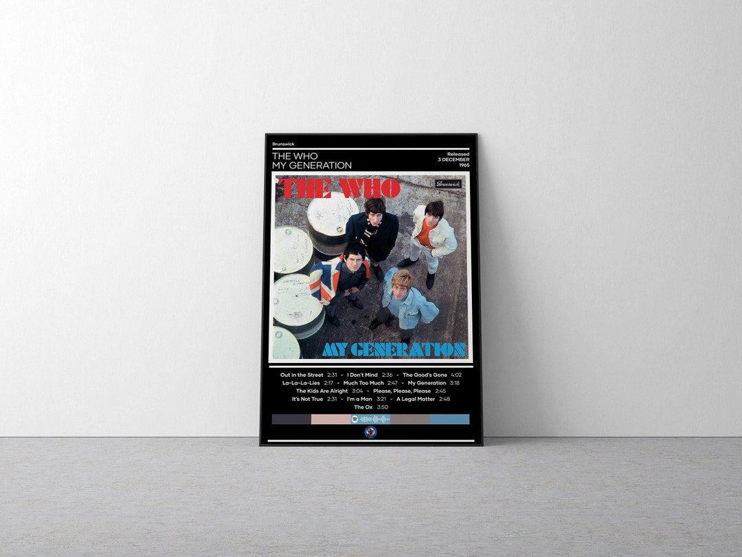 The Who Poster | My Generation Poster | Rock Music Poster | Album Cover ...