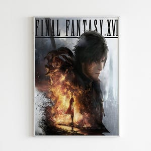 Final Fantasy XVI Poster | Final Fantasy 16 Video Game Poster | Gaming ...