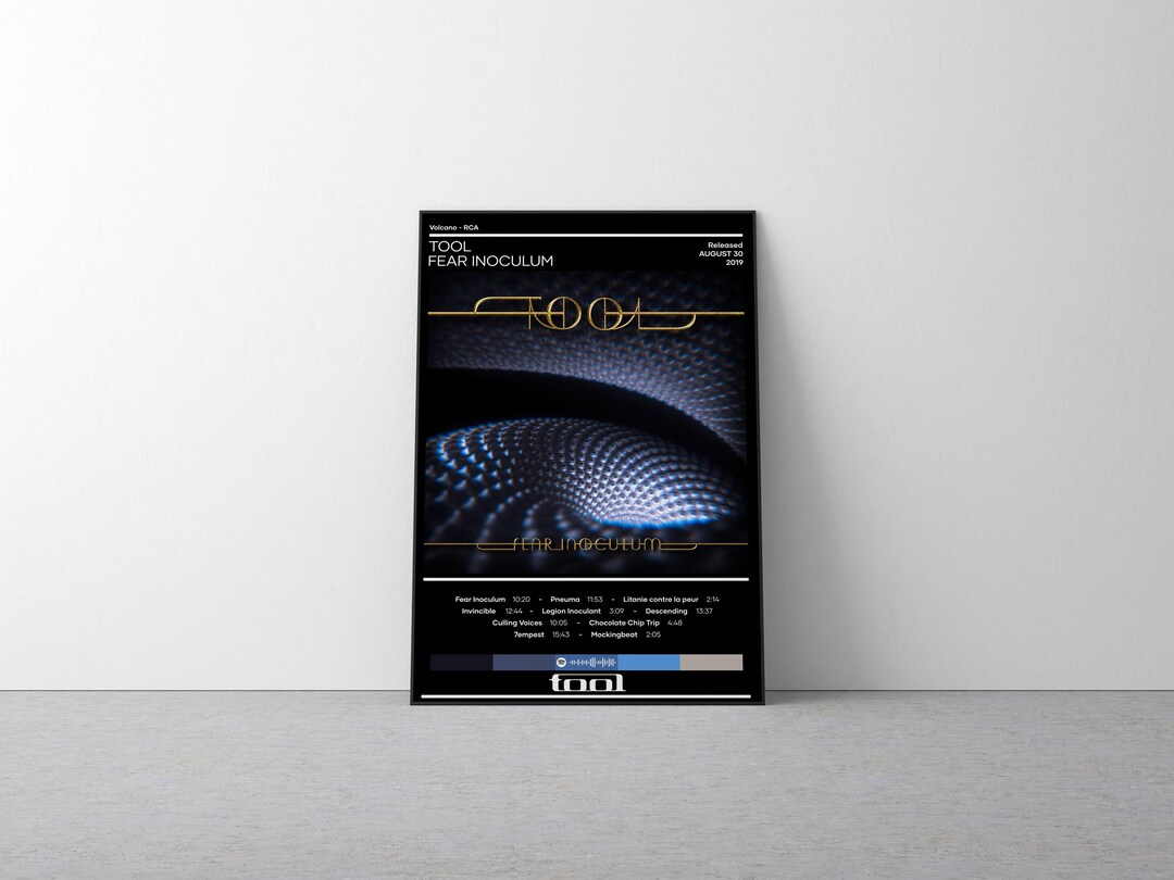 Tool Poster | Fear Inoculum Days Poster | Rock Music Poster | Album ...