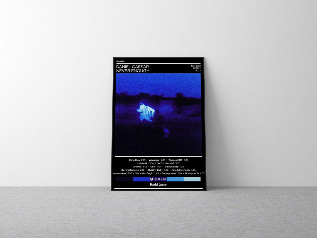 Daniel Caesar Poster | Never Enough Poster | Music Poster | Album Cover ...
