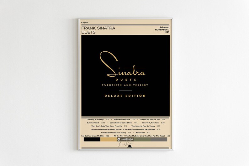 Frank Sinatra Poster Duets Poster Jazz Music Poster Album Cover Poster ...